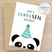 Cute Panda Happy Birthday Card | Instant Digital Download | Printable ...