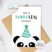 Cute Panda Happy Birthday Card | Instant Digital Download | Printable ...