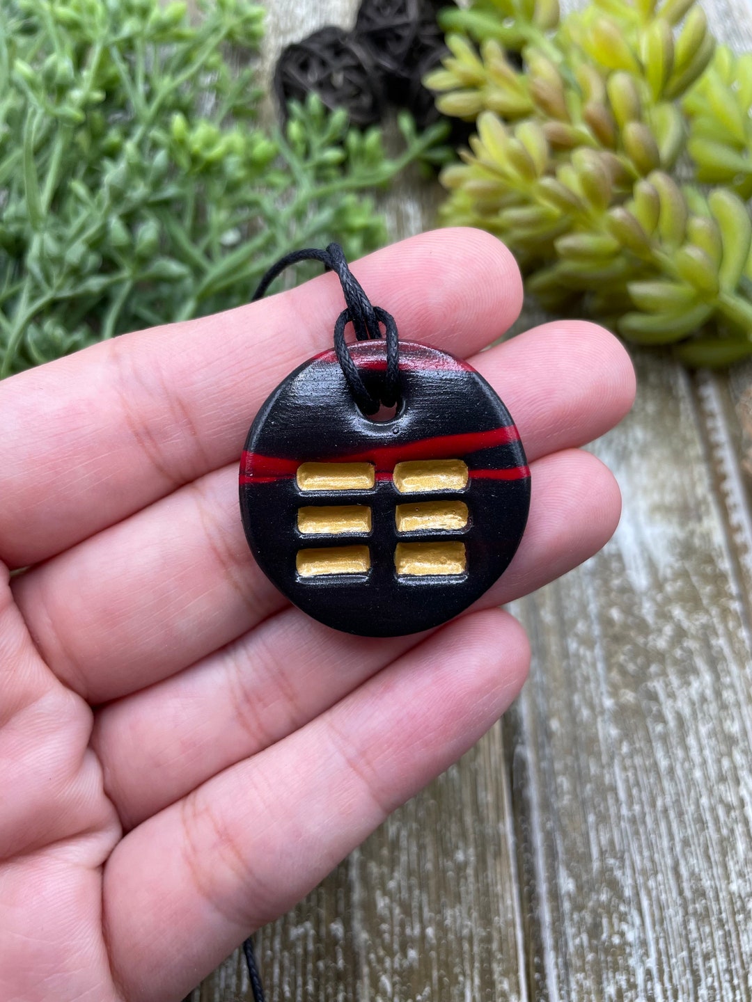 Earth Trigram/i-ching Pendant Handmade Taoist Necklace for - Etsy