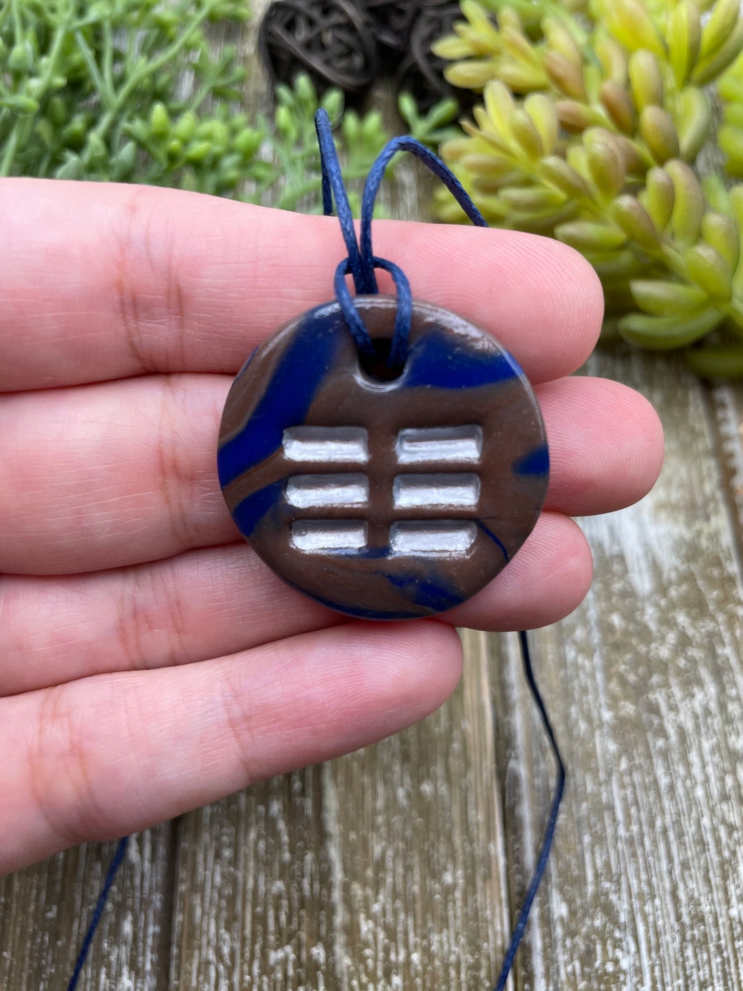 Earth k'un Trigram/i-ching Pendant Handmade Taoist - Etsy