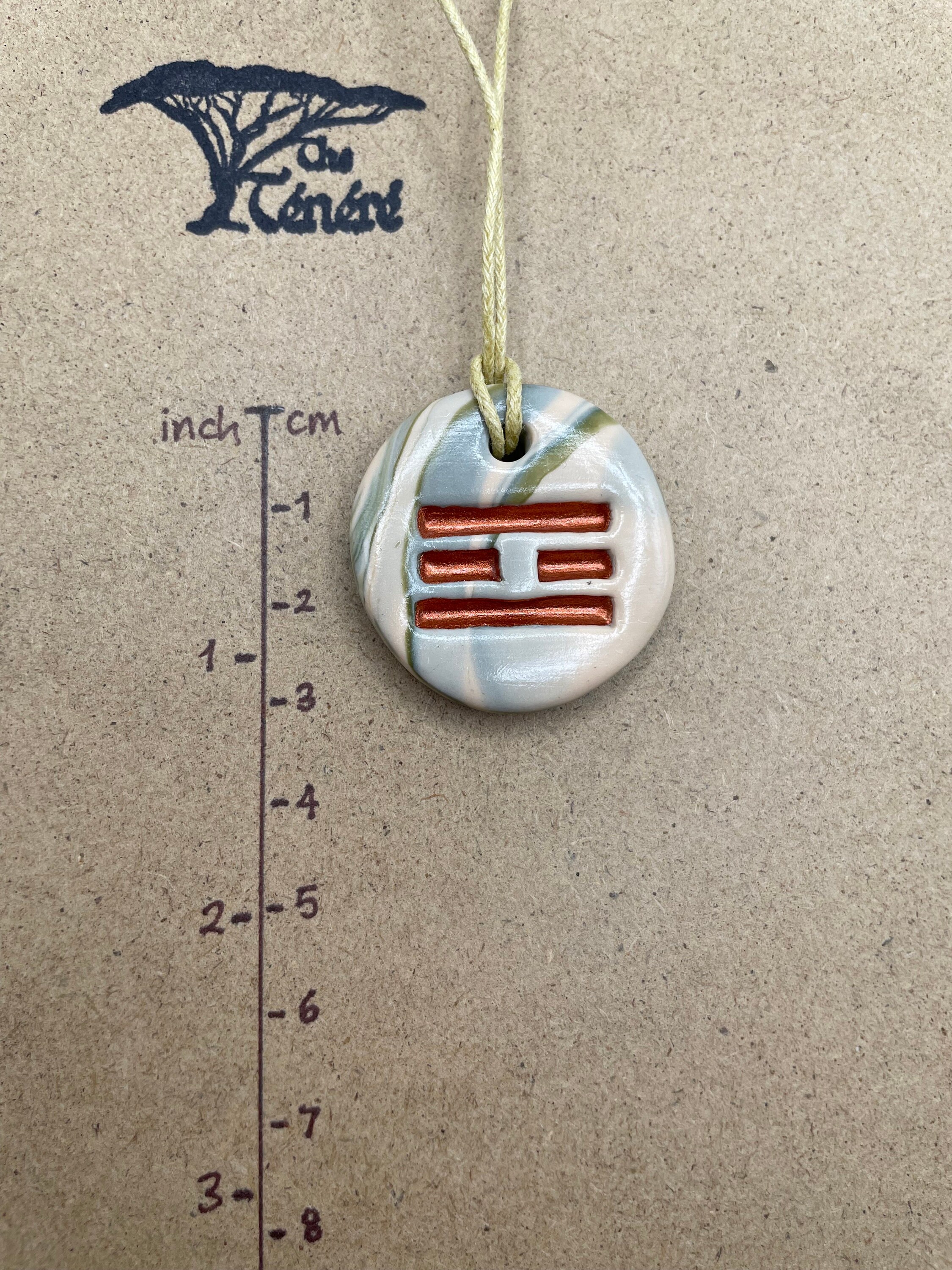 Fire li Trigram/i-ching Pendant Handmade Taoist Necklace - Etsy