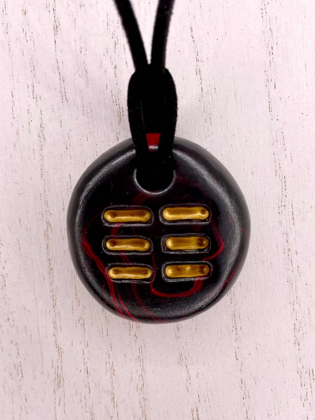 Earth k'un Trigram/i-ching Pendant, Handmade Taoist Necklace for I ...