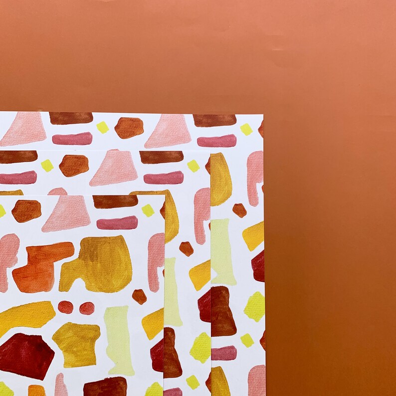 Gift Wrapping Paper Abstract Shapes Gift Wrapping Set of 5 Designs A2 ...