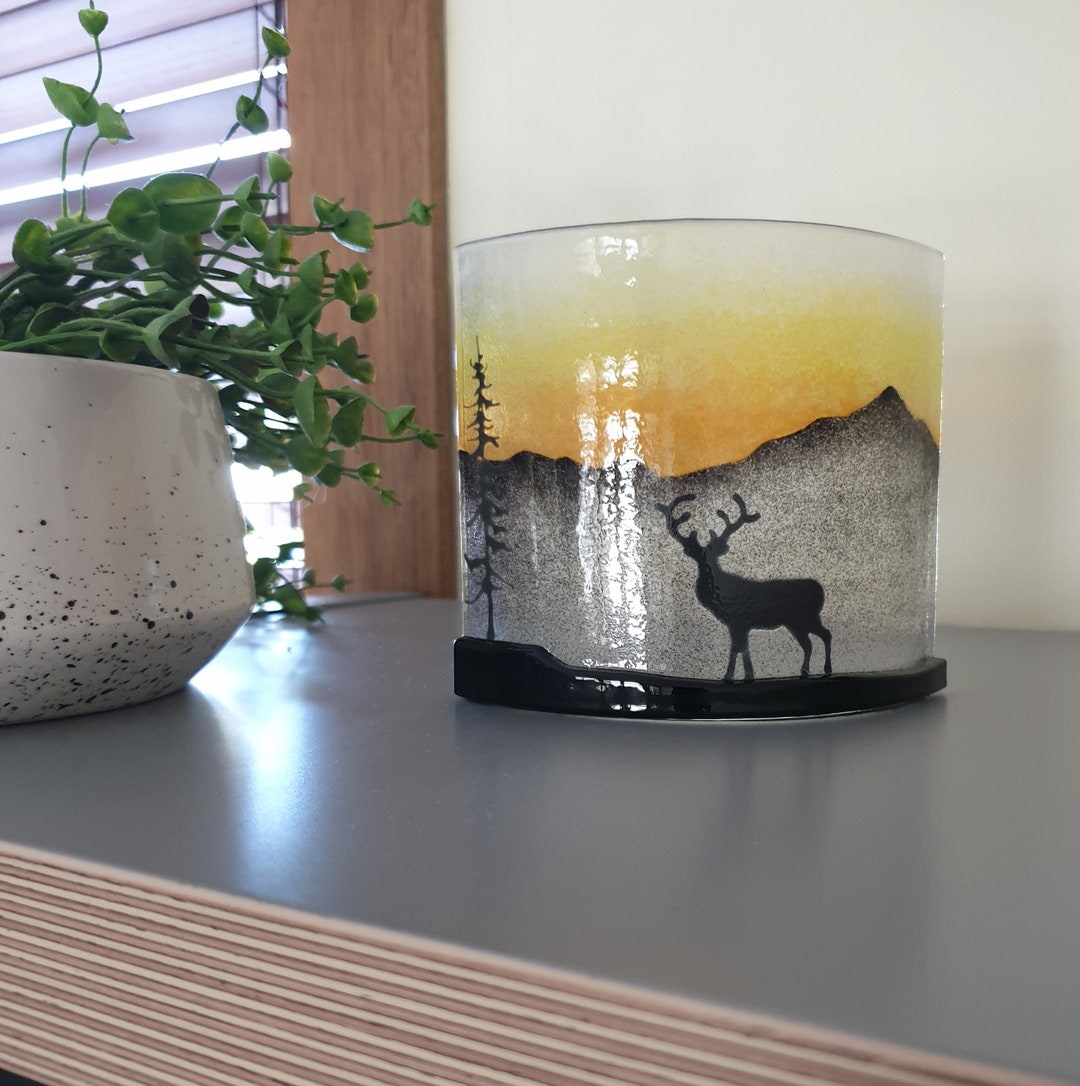 Standing Stag Sunset Curve - Etsy