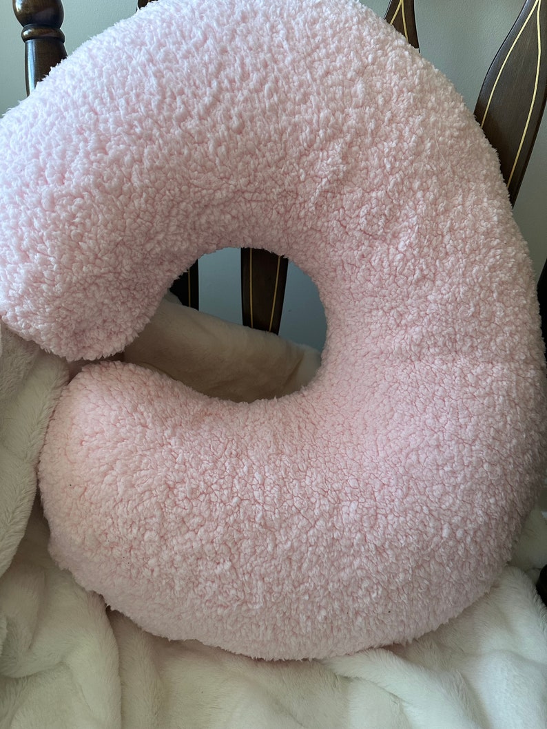 Teddy Bear Sherpa Light Pink Boppy Pillow Cover W/zipper Handmade - Etsy