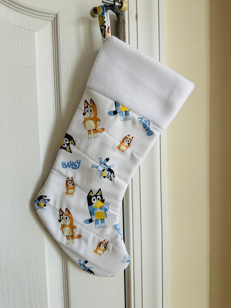 Bluey Christmas Stocking Handmade Ready to Personalize - Etsy