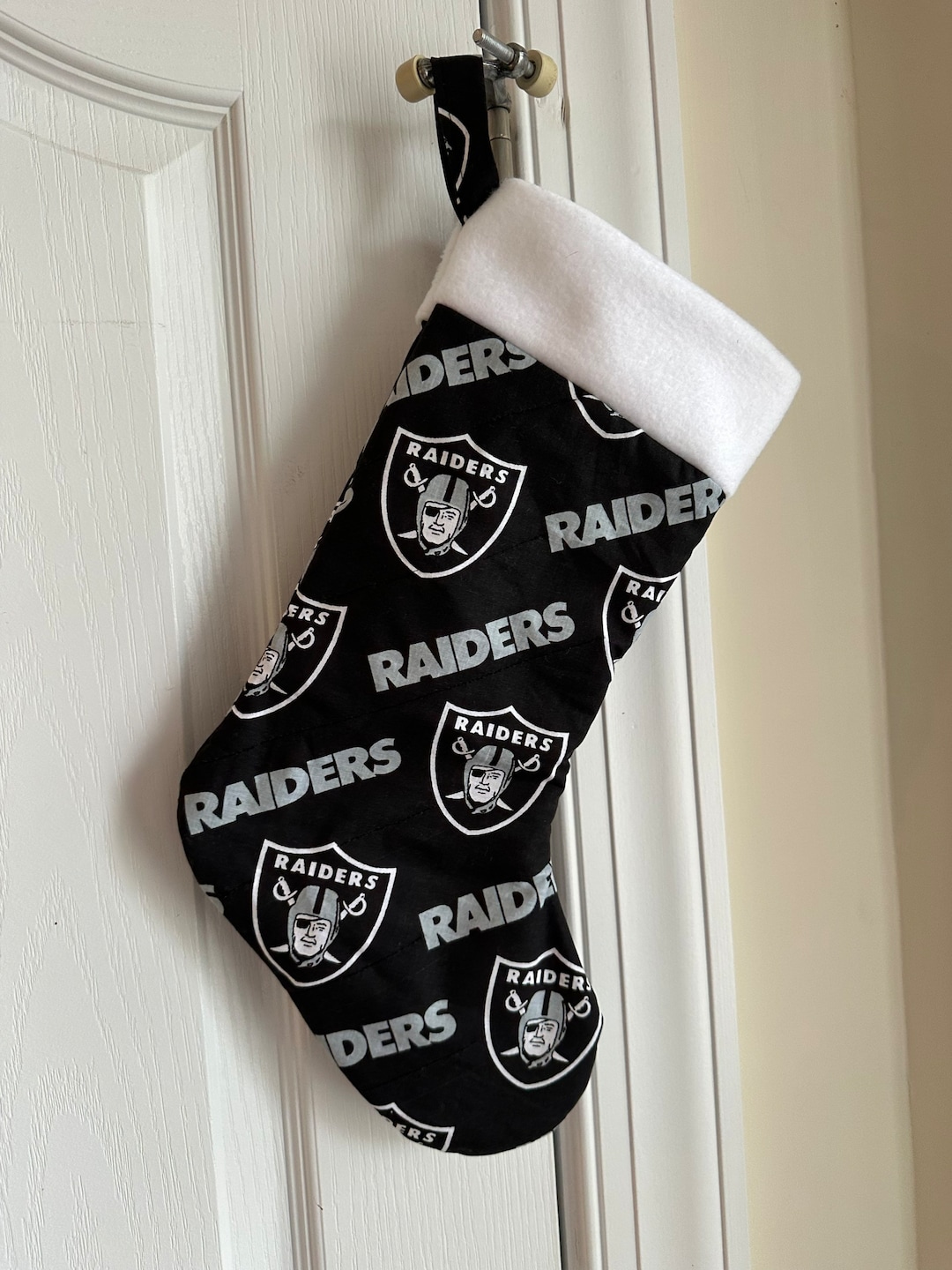 Las Vegas Raiders Christmas Stocking Handmade - Etsy