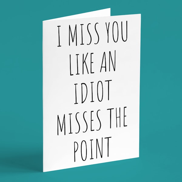 Funny Miss You Cards - Etsy