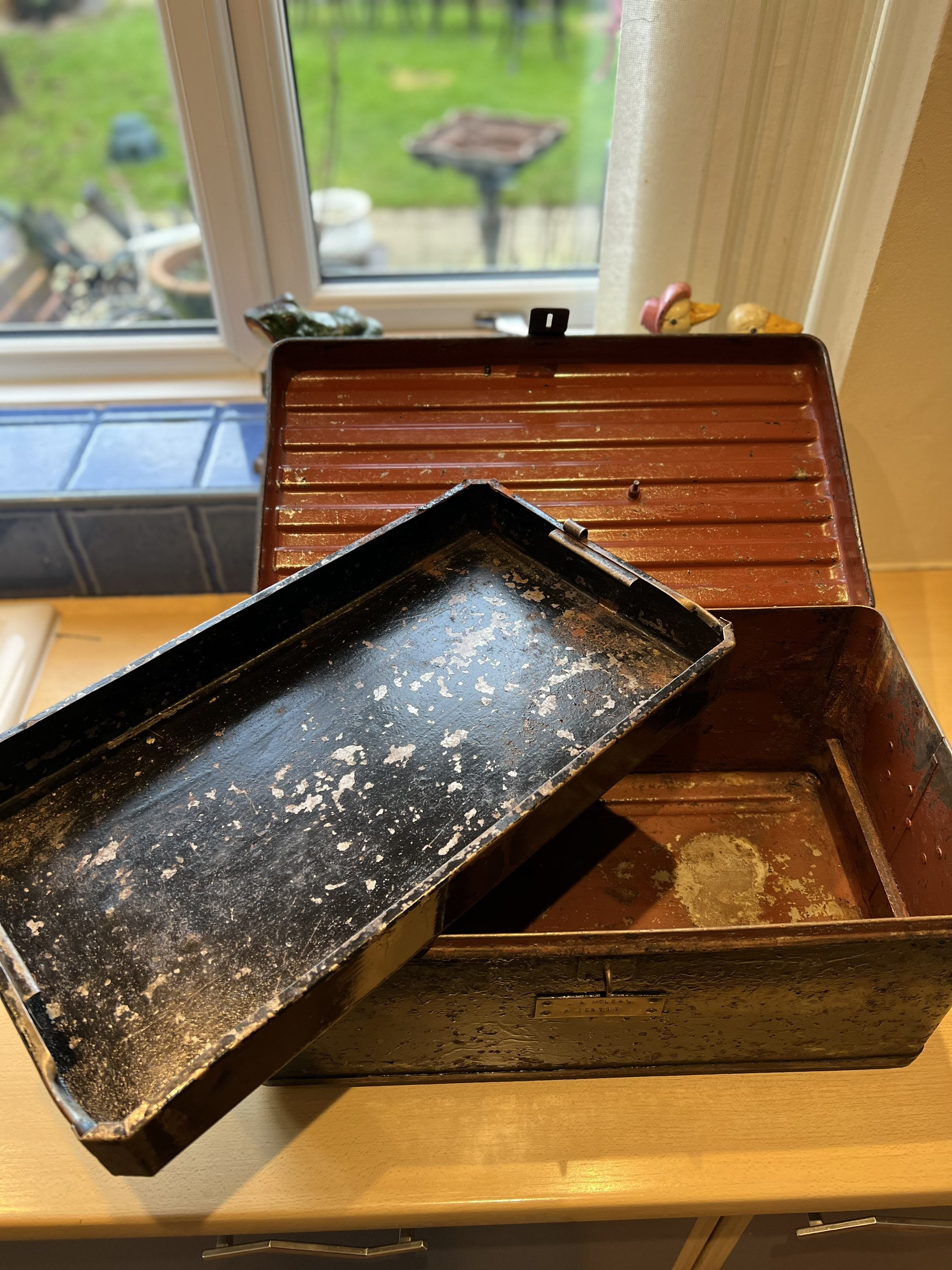 Metal Storage Trunk With Shelf Two Tiered - Etsy