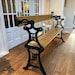 Reversible Fully Restored Railway Tram Garden Bench Cast Iron With Oak ...