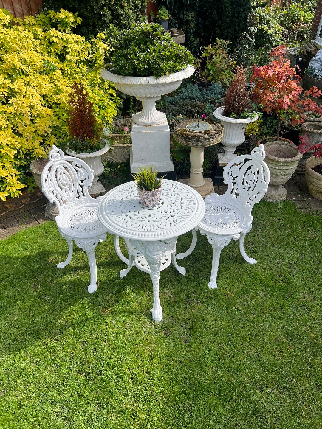 Victorian Cast Iron Patio Set Garden Furniture - Etsy UK