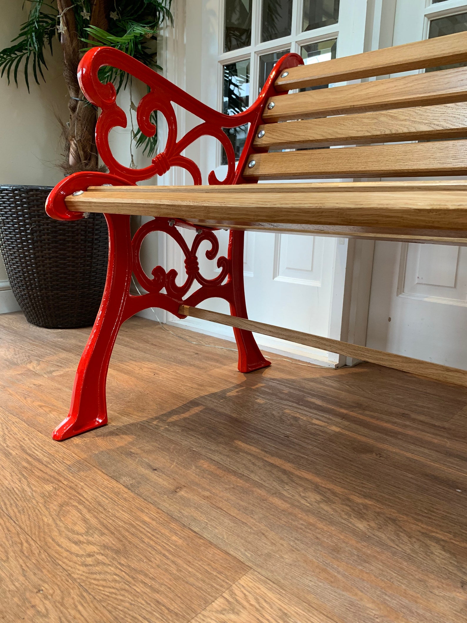 Fully Restored Cast Iron Garden Bench With Oiled Oak Slats - Etsy UK