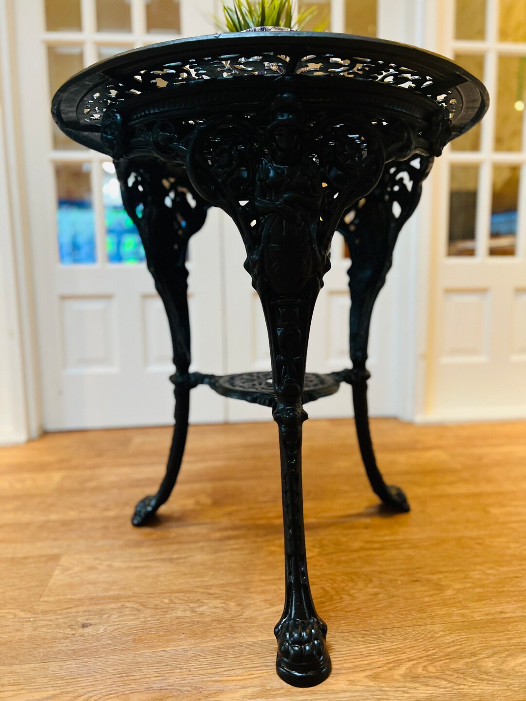 Cast Iron Restored Pub Patio Side Table - Etsy UK