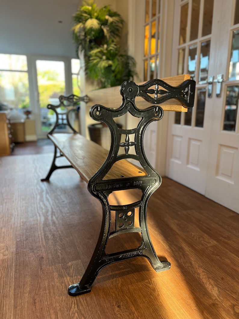 Reversible Fully Restored Railway Tram Garden Bench Cast Iron - Etsy UK