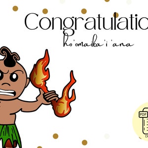 Hawaiian Congratulations Printable Design PDF DIGITAL - Etsy