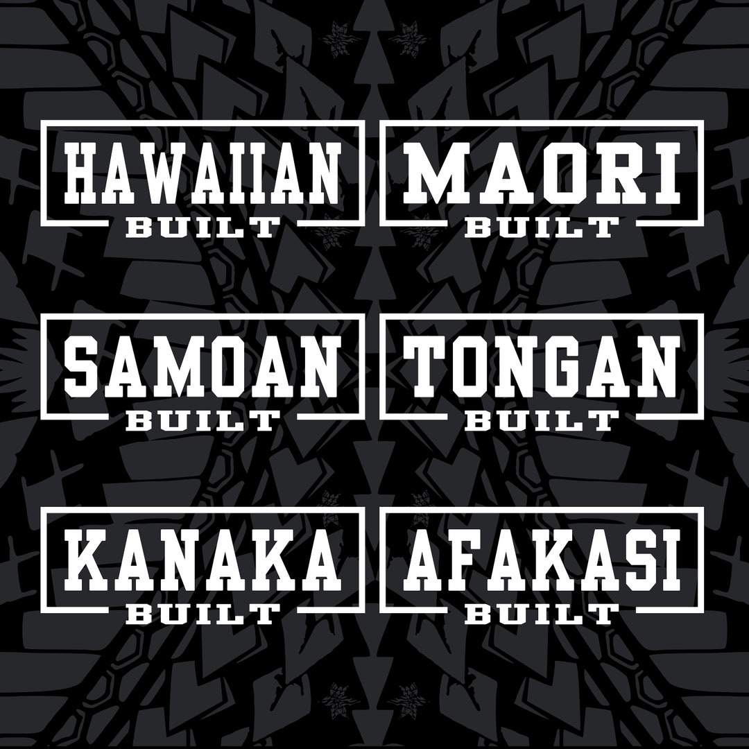 Large Polynesian Built Decal Sticker samoan, Hawaiian, Tongan, Maori - Etsy