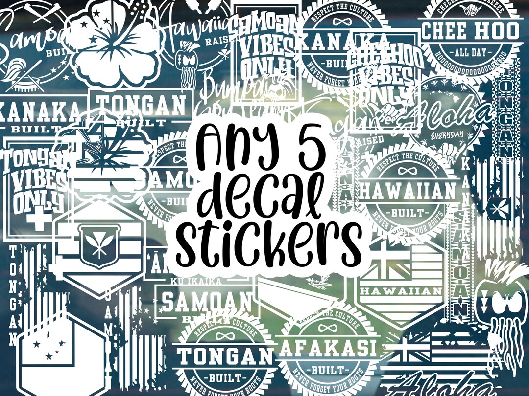 Any 5 Extra Large Polynesian Decal Stickers - Etsy