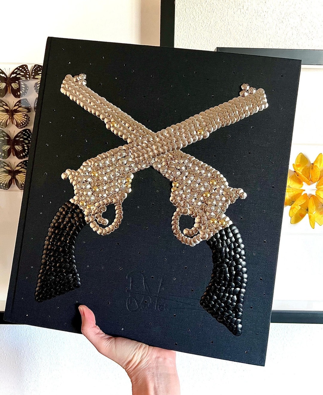 Crossed Revolvers Studded Coffee Table Book Mothers Day Gift Luxury ...