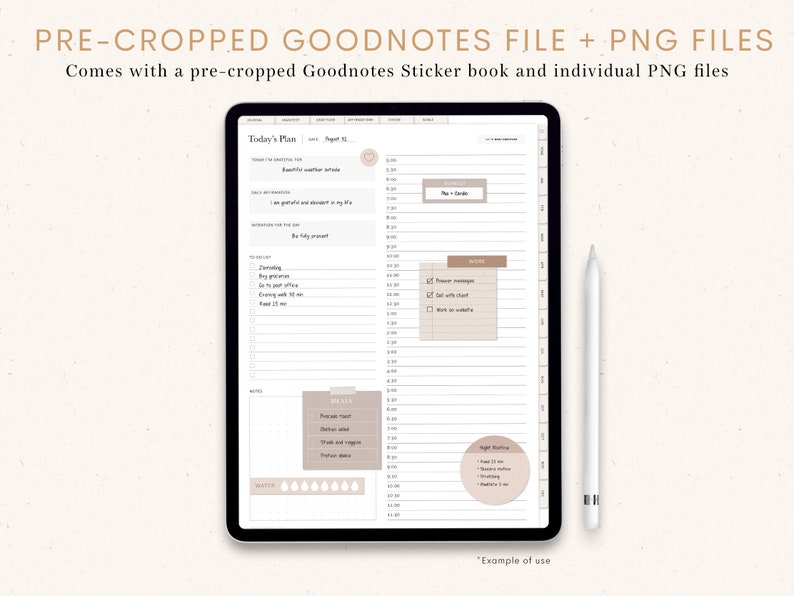 Neutral Digital Stickers Pack Digital Planner Stickerbook - Etsy