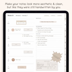 The Flow Planner Handwritten Font, Minimalistic Font, Neat Font ...