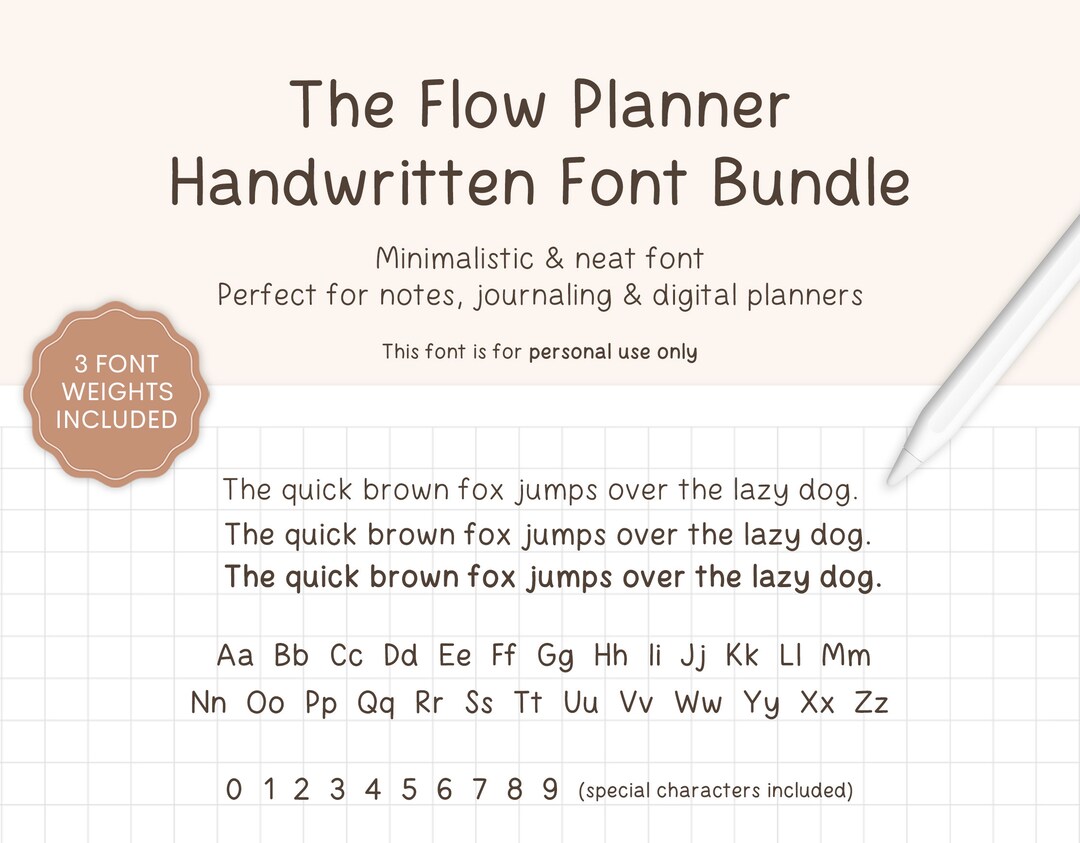 Handwritten Font Bundle, Minimalistic Font, Neat Font, Handwriting Font ...