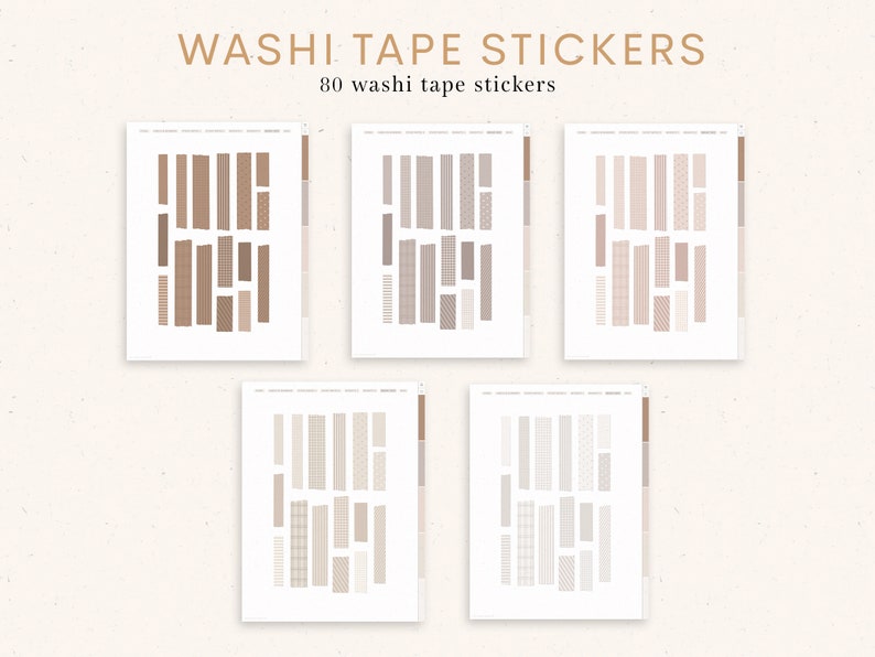 Neutral Digital Stickers Pack Digital Planner Stickerbook - Etsy