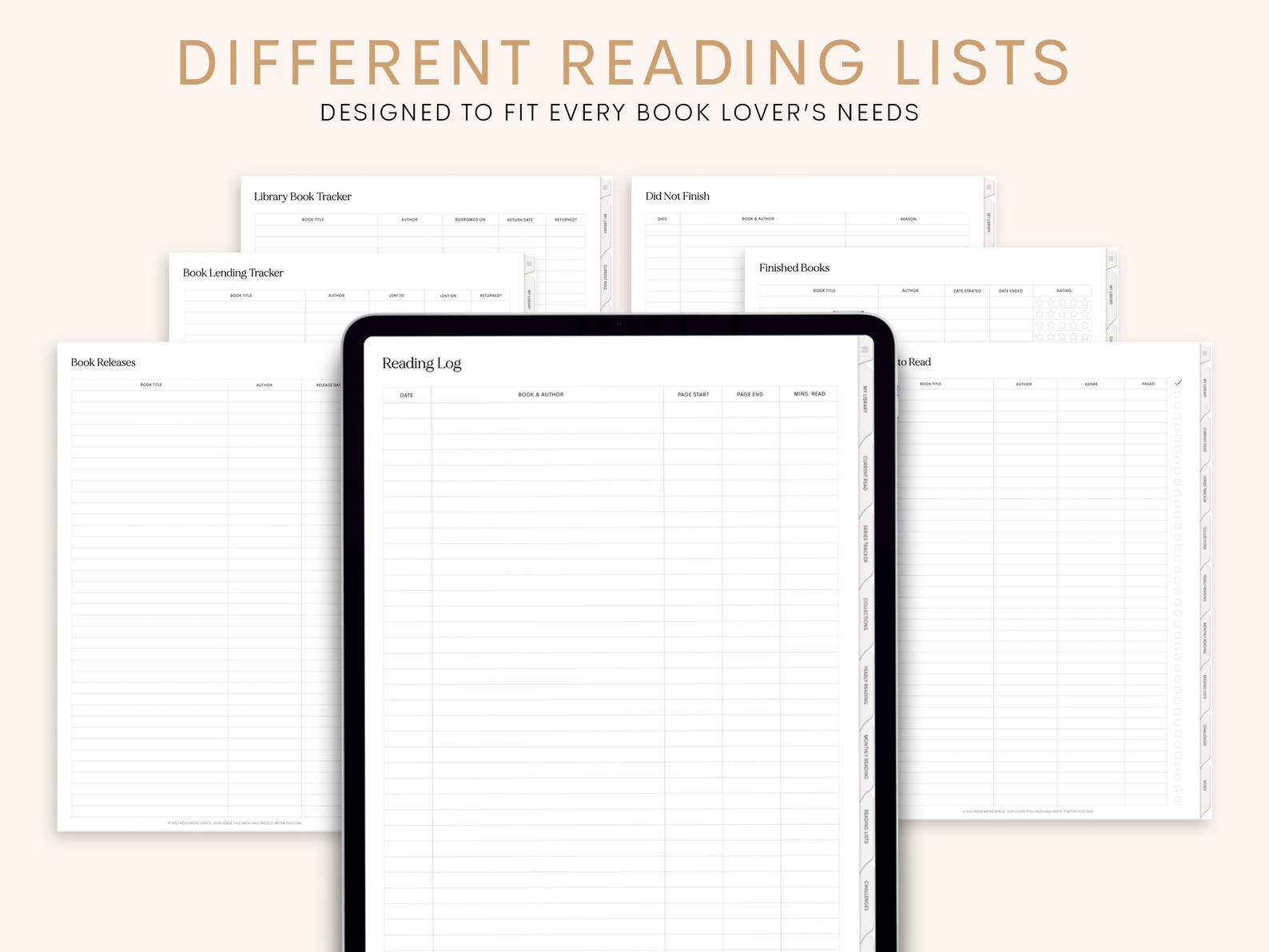 Digital Reading Journal Digital Reading Planner Digital - Etsy
