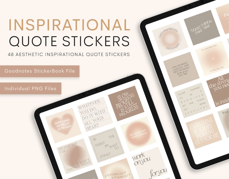 Inspirational Quotes Digital Planner Stickers | Positive Quotes Digital ...