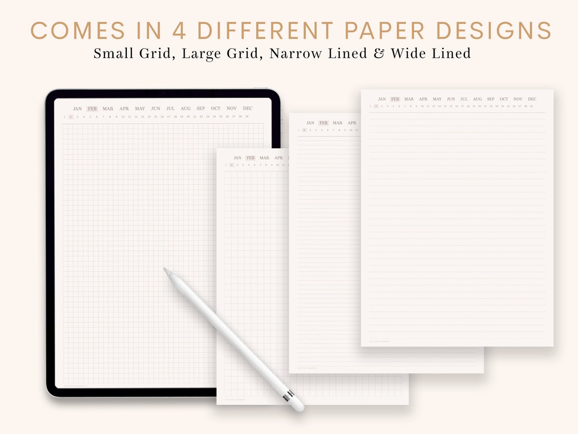 Digital Daily Journal, 365 Pages, Digital Journal for Ipad, Goodnotes ...
