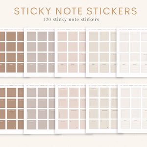 Neutral Digital Stickers Pack | Digital Planner Stickerbook for ...