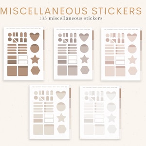 Neutral Digital Stickers Pack | Digital Planner Stickerbook for ...