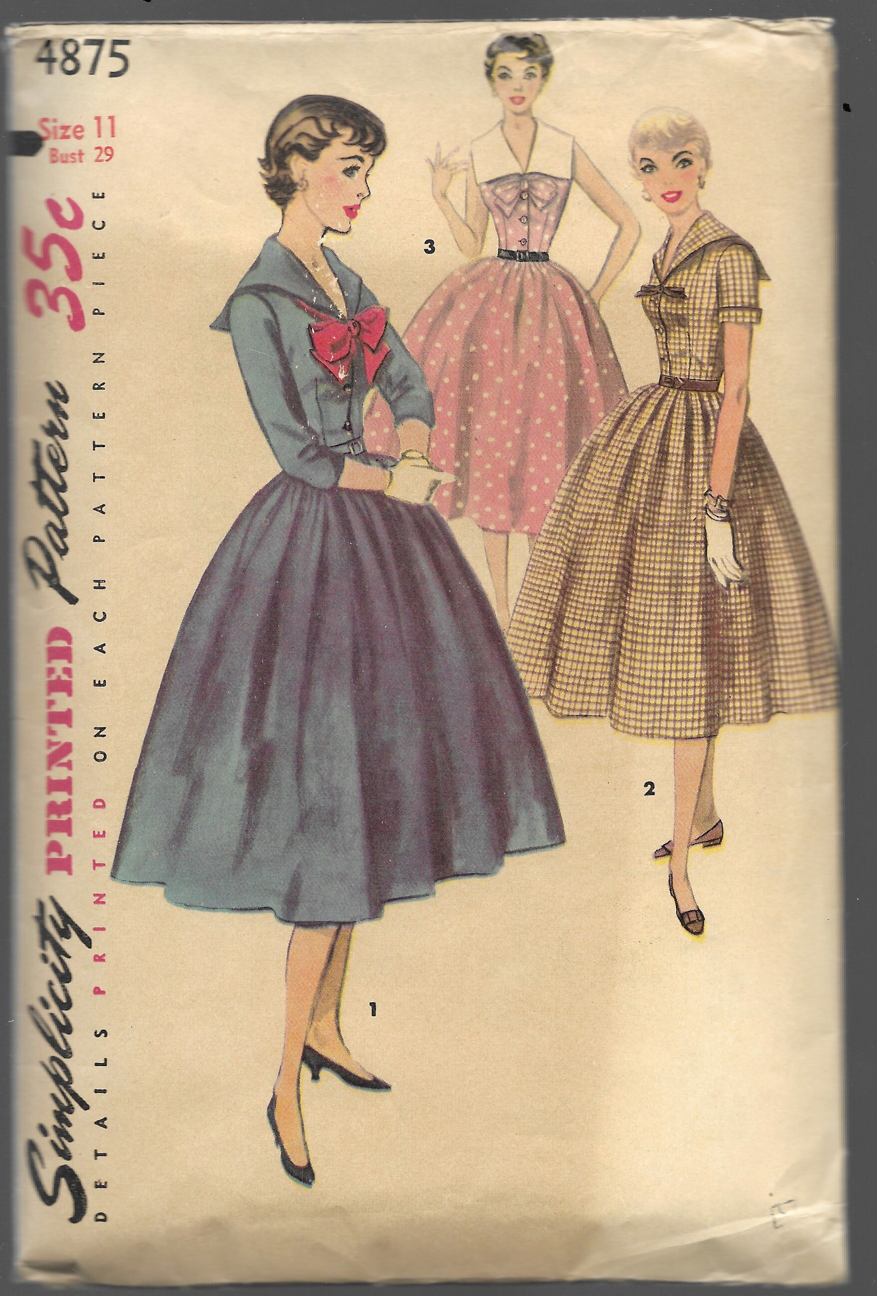 Sewing & Fiber Sewing Vintage 1950s Simplicity 3248 Girls Sun Dress And Bolero Sewing Pattern ...