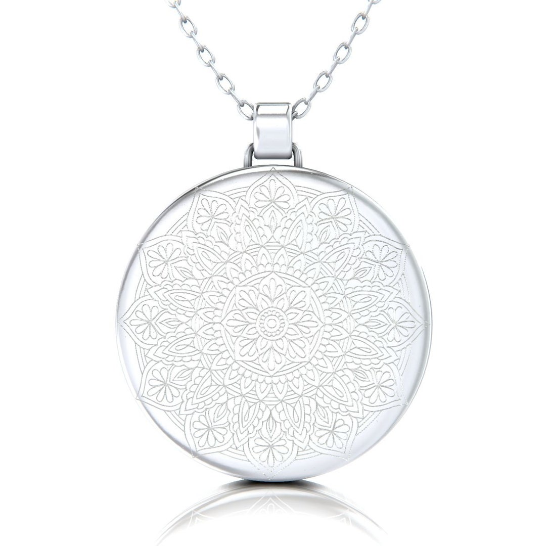 Mandala Emmy Engraving Pendant by Light Sense Necklace With Round ...
