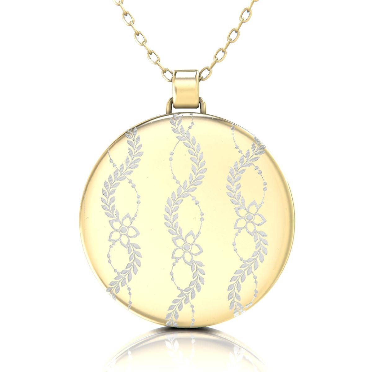 Pendentif de gravure de vigne de fleur par cale de henné collier avec ...