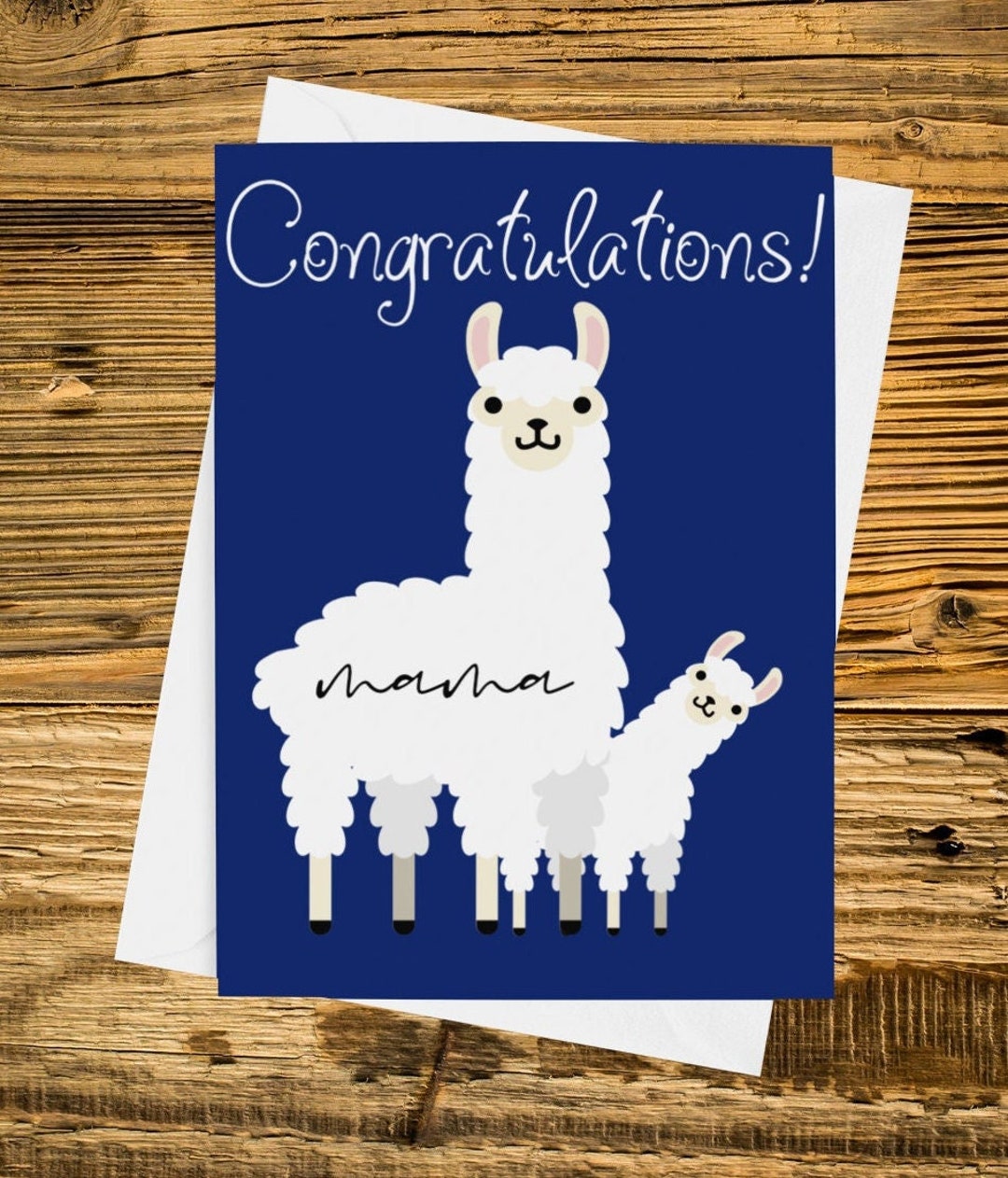 Mama Llama Congratulations New Mom Card New Baby Llamama Card New Baby ...