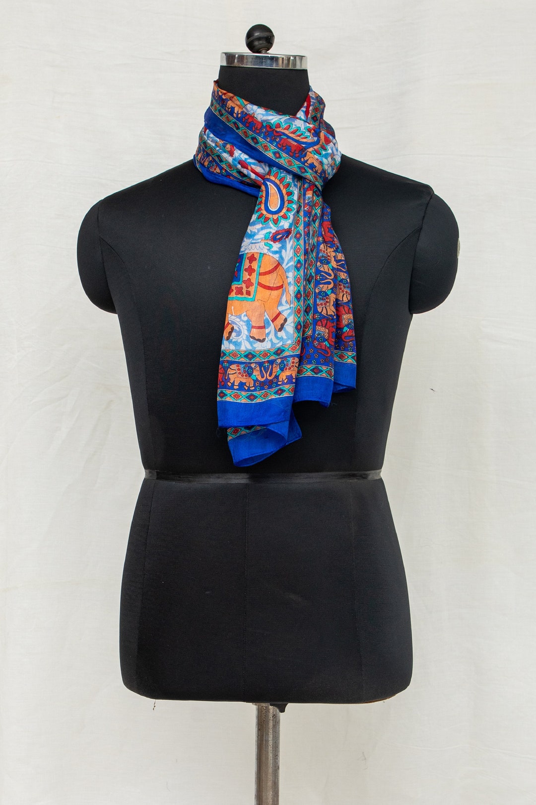 Elephant Scarf Women Animal Print Scarves Handmade Pure Silk - Etsy