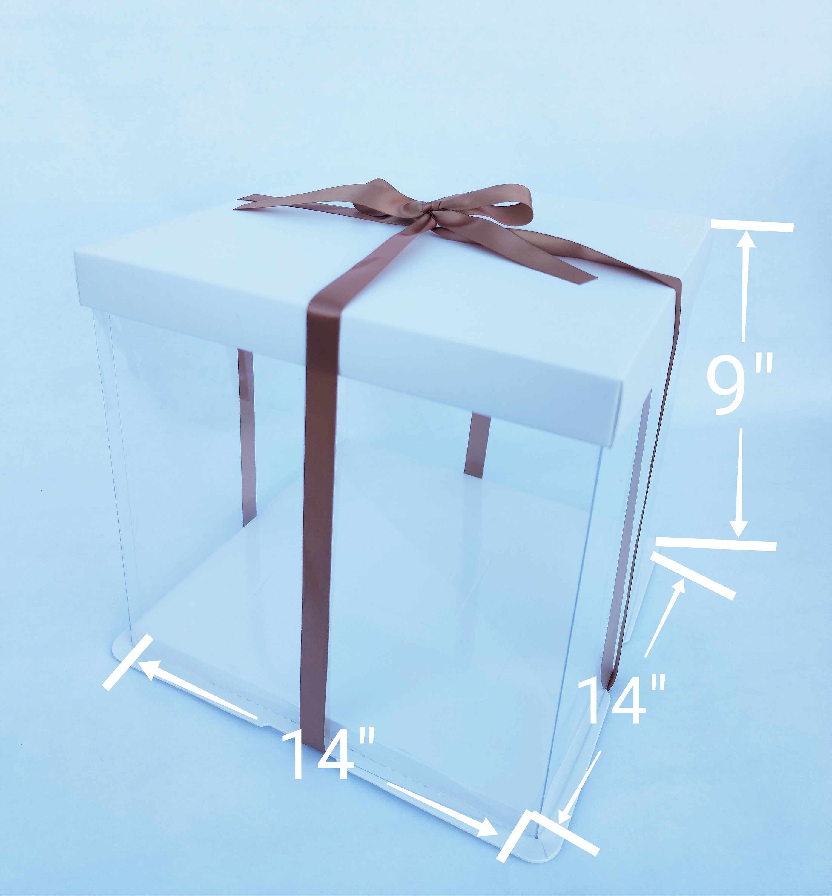 5 Boxes of 9 Tall Premium Cake Boxes, 14x14x9, Custom Cake Display ...