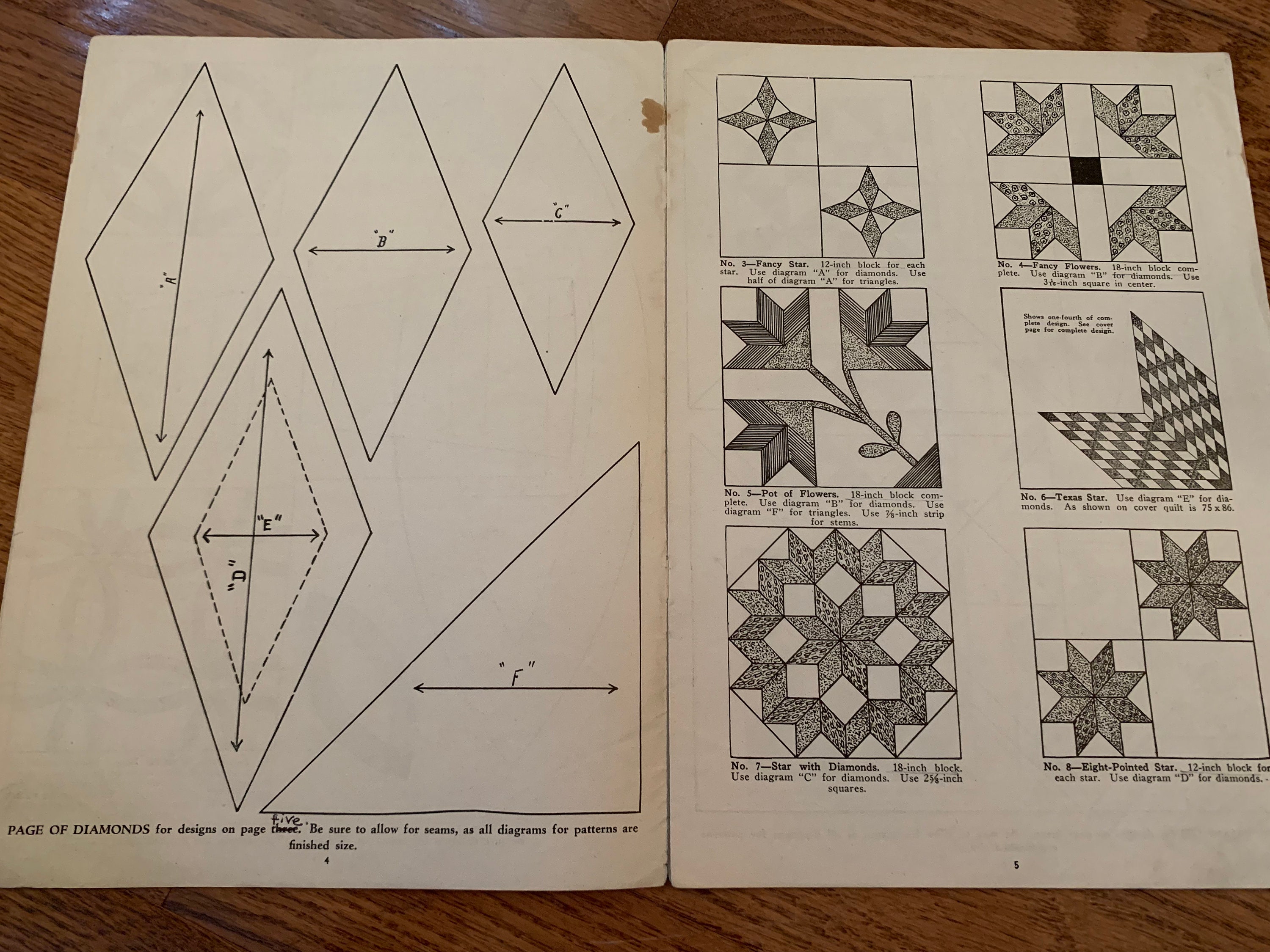 1931 Grandmother's Patchwork Quilt Designs, Book No. 20, W.L.M Clark ...