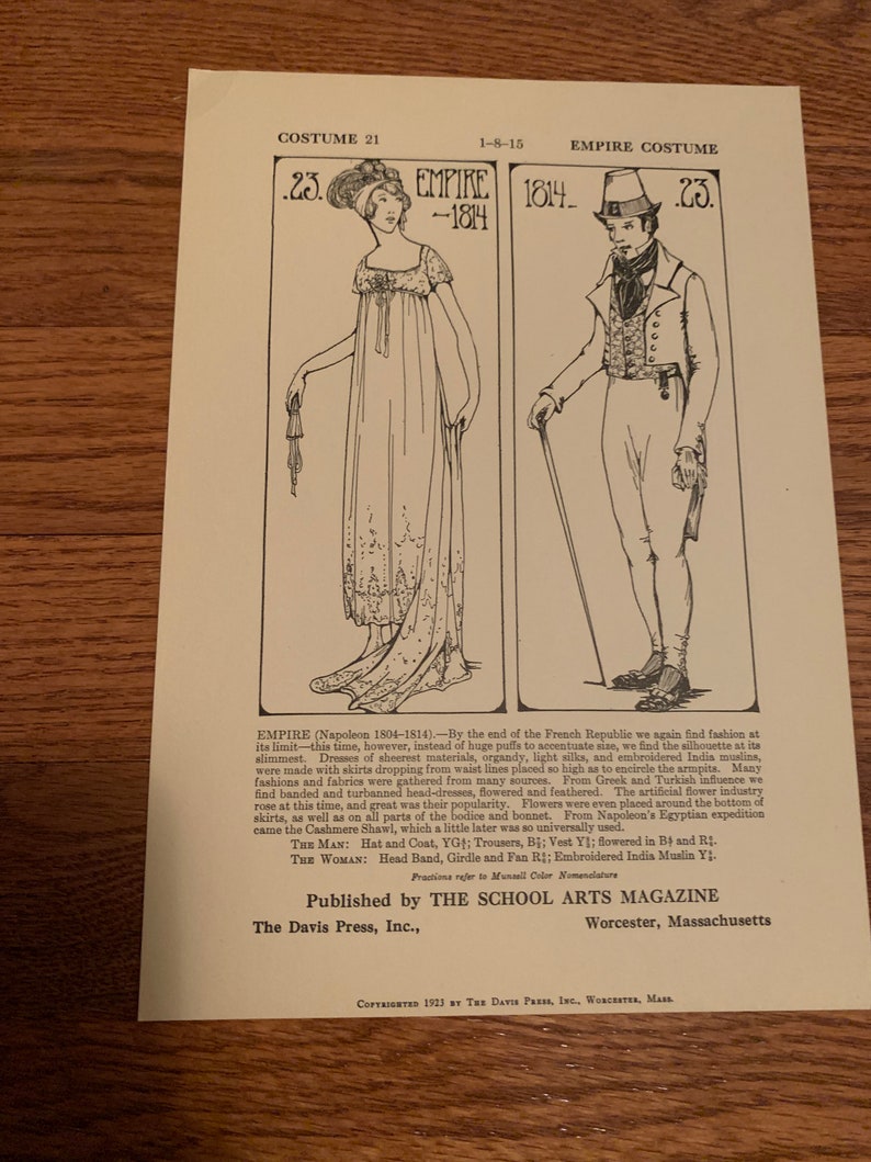 1923 Costume Design by Eudora Sellner, 24 Plates, 48 Different Costumes ...