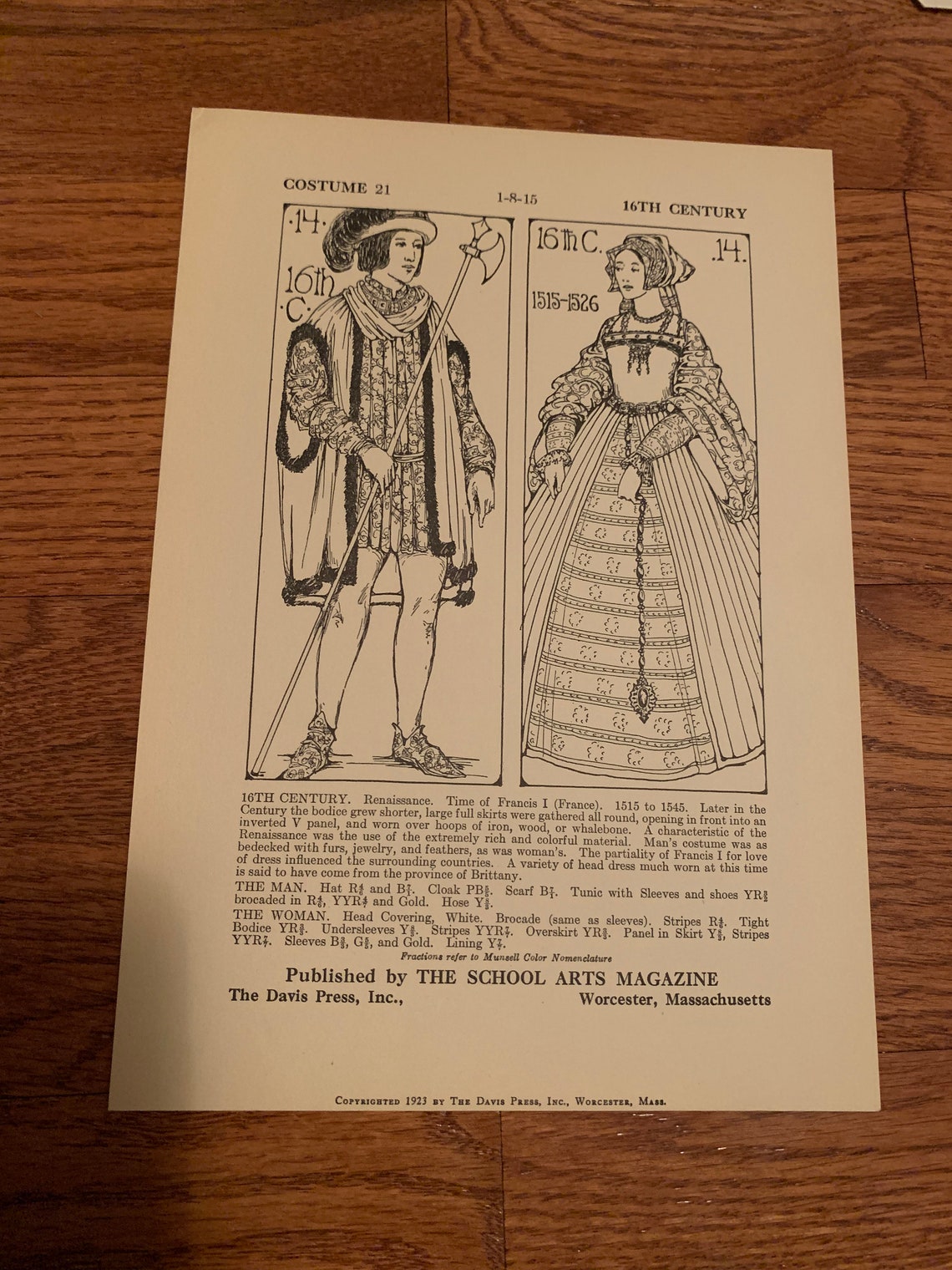 1923 Costume Design by Eudora Sellner, 24 Plates, 48 Different Costumes ...