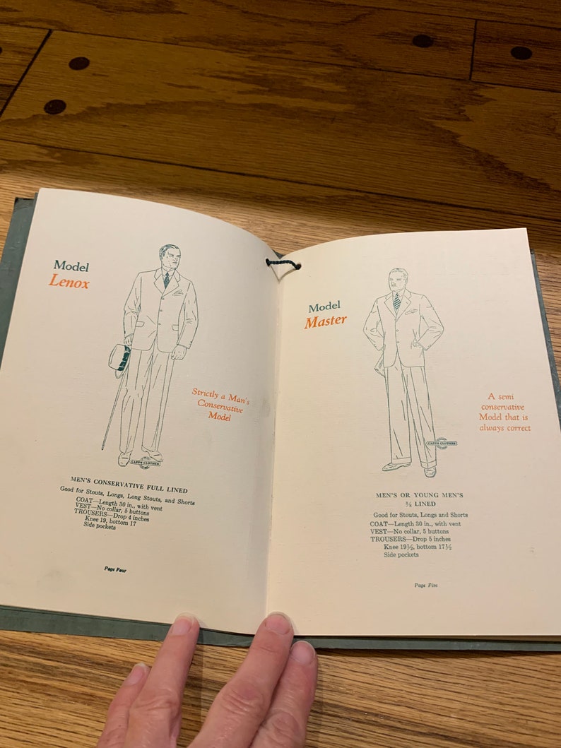 RARE 1927-28 J. Capps and Sons, Capps Clothes Salesman's Sample Autumn ...