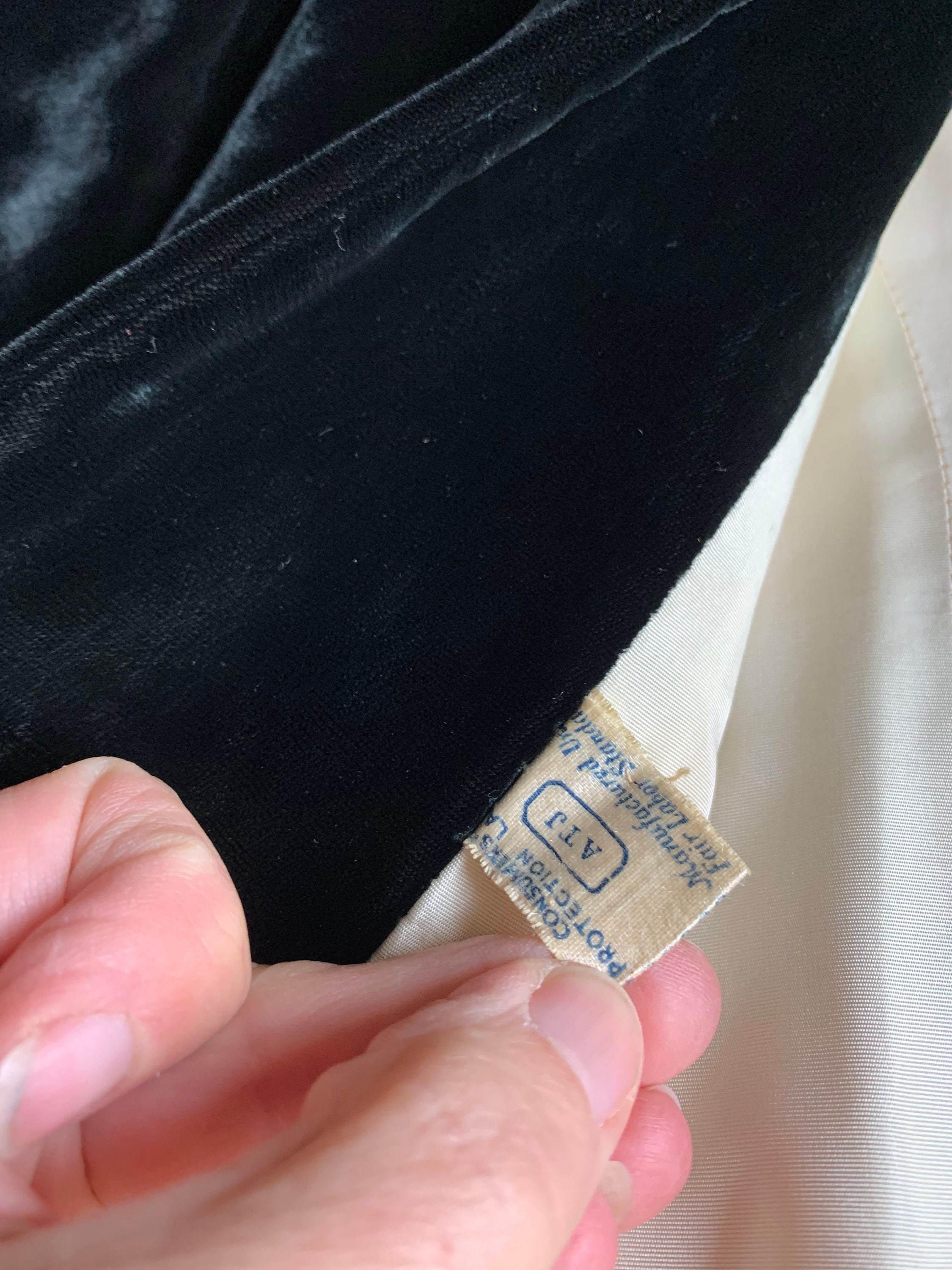 1920's Velvet Satin Fur Trim Coat Cloak Labeled - Etsy