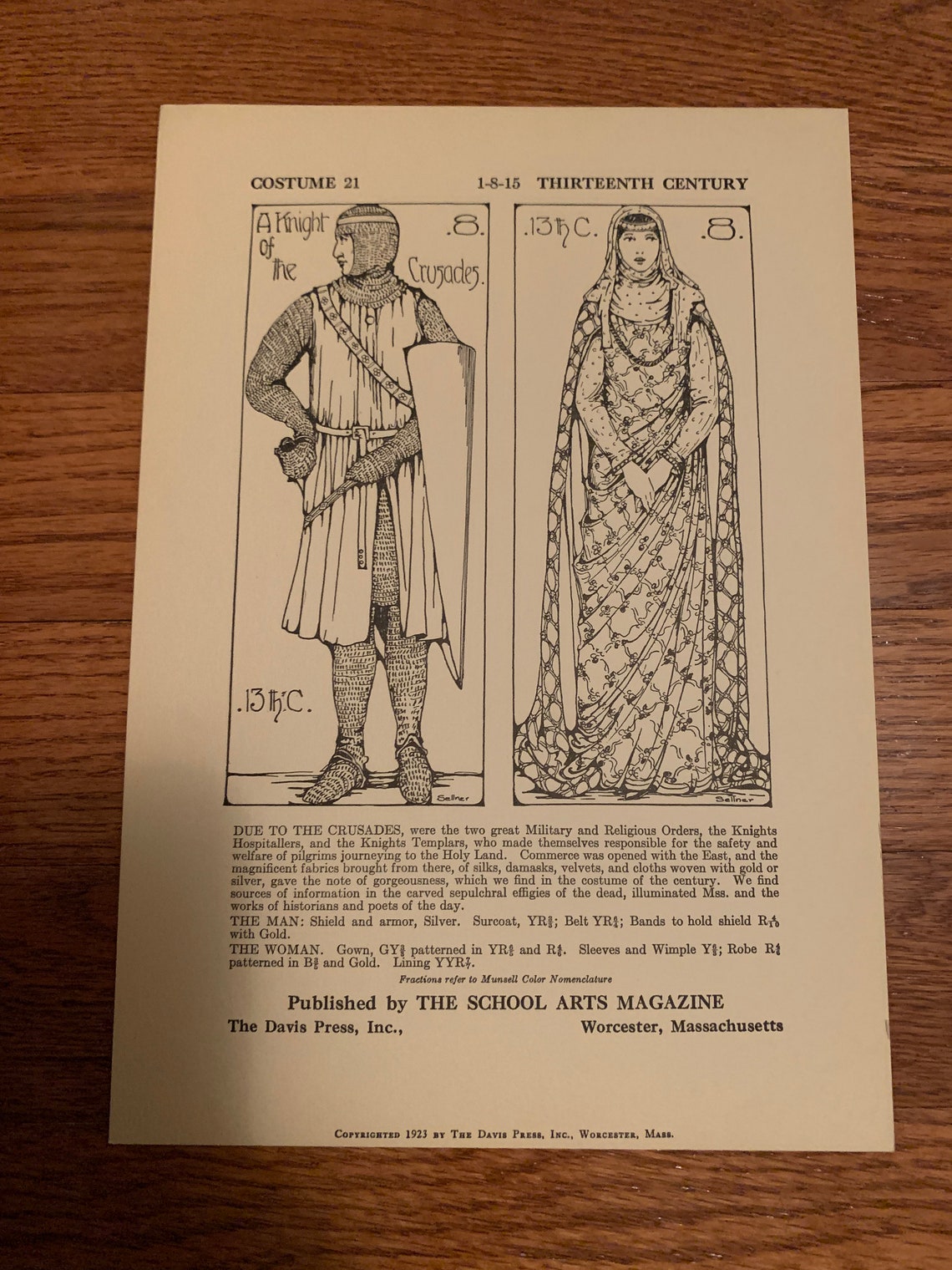1923 Costume Design by Eudora Sellner, 24 Plates, 48 Different Costumes ...