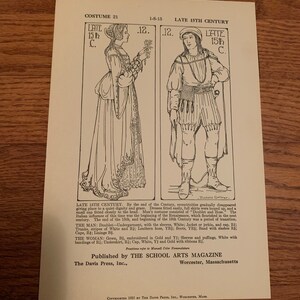 1923 Costume Design by Eudora Sellner, 24 Plates, 48 Different Costumes ...