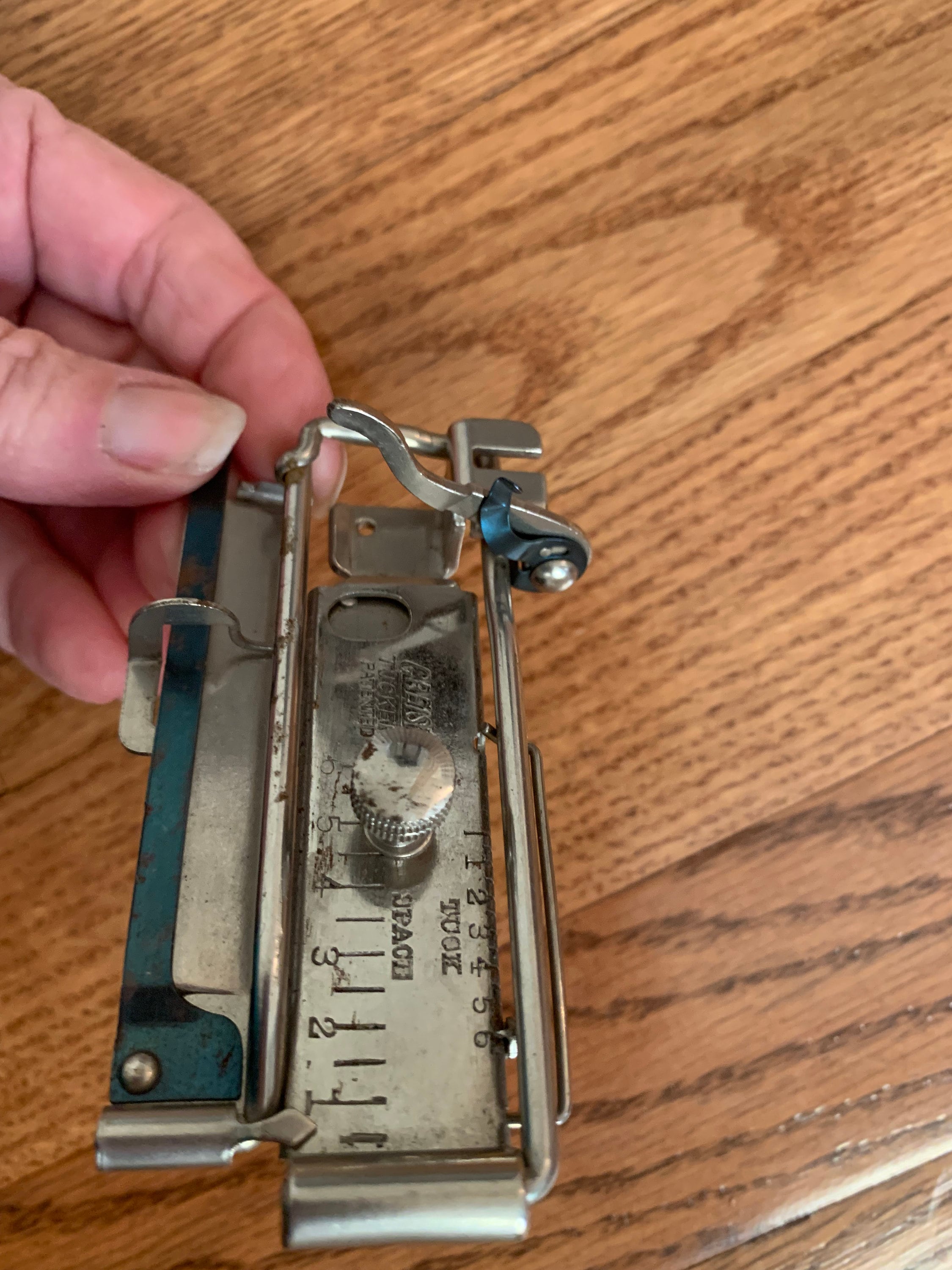 1920's Adjustable Treadle Sewing Machine Foot, Stamped Greist Tucker ...