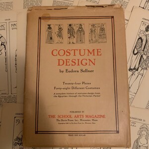 1923 Costume Design by Eudora Sellner, 24 Plates, 48 Different Costumes ...