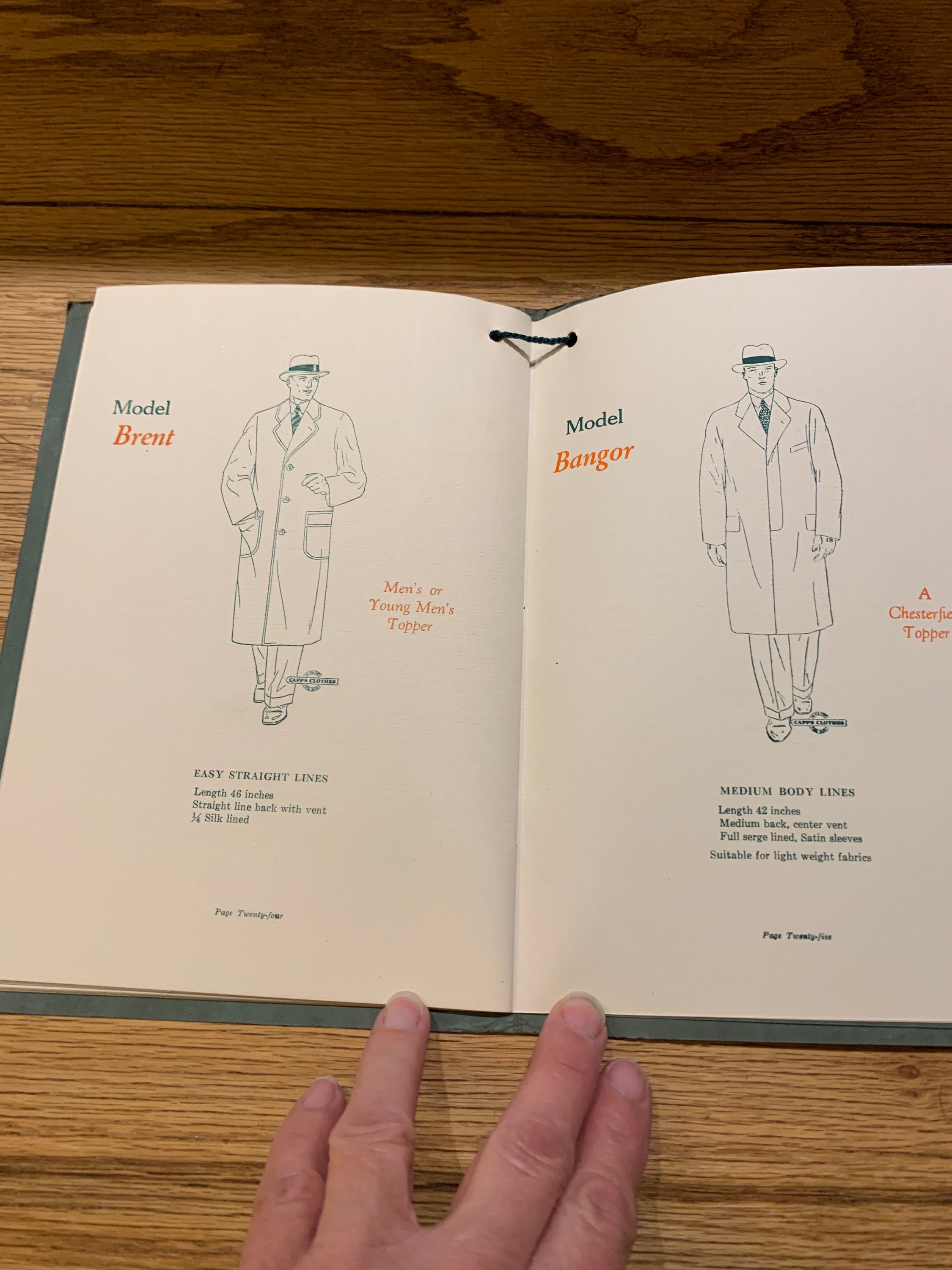 RARE 1927-28 J. Capps and Sons, Capps Clothes Salesman's Sample Autumn ...