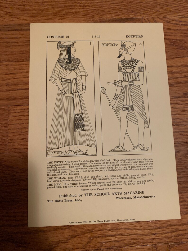 1923 Costume Design by Eudora Sellner, 24 Plates, 48 Different Costumes ...