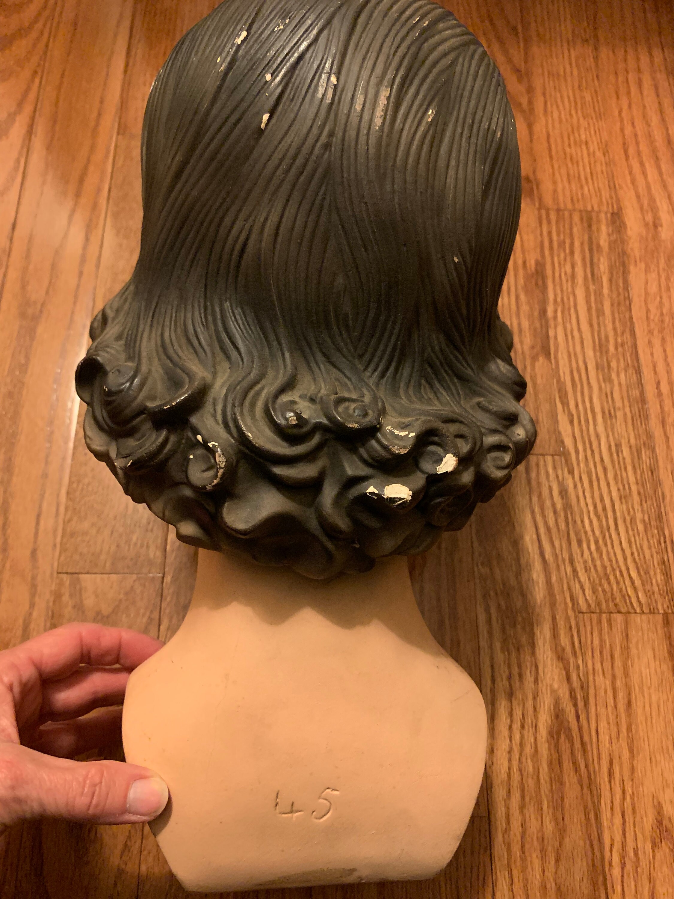 1940's Mannequin Head, Woman's 3D Plaster Head, Great Color - Etsy