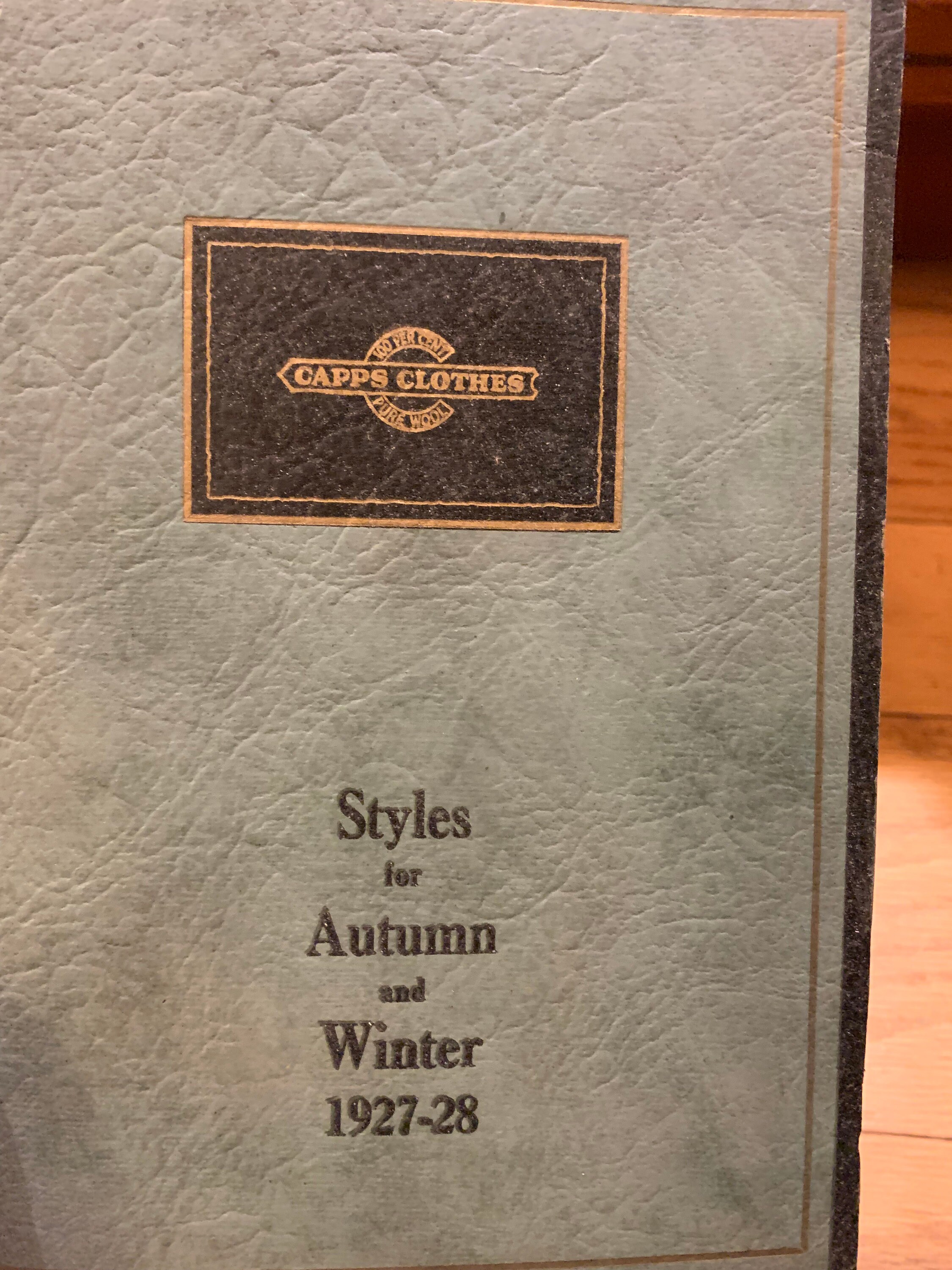 RARE 1927-28 J. Capps and Sons, Capps Clothes Salesman's Sample Autumn ...